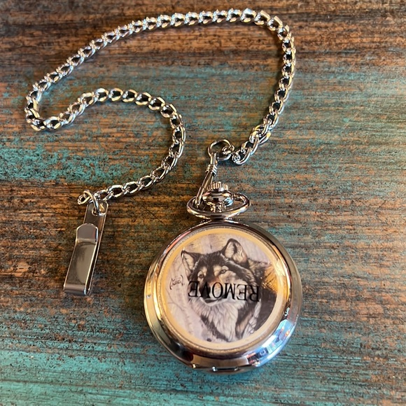 Accessories | Wolf Pocket Watch Majestic Encounters Chain And Tin ...